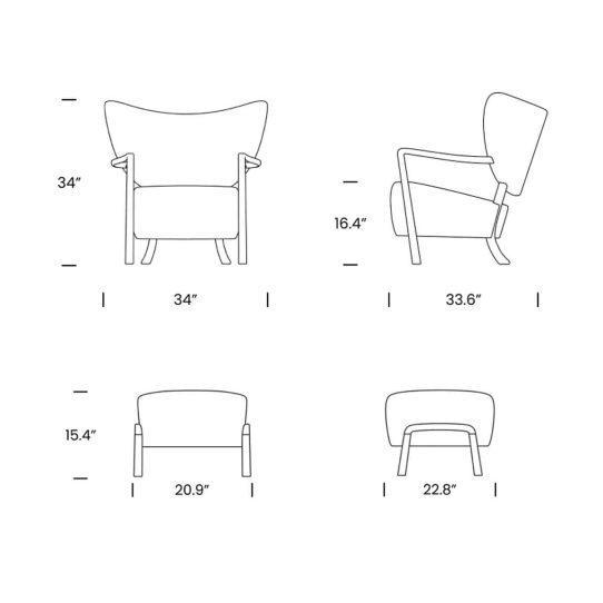 Wulff ATD2 Lounge Chair And Ottoman Replica | Sohnne®